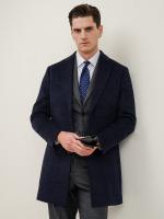 China Men's Retro Wool Blend Winter Long Coat Warm Loose Fit Blue Size 846-854 for sale