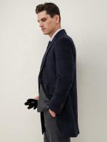 China Men's Retro Wool Blend Winter Long Coat Warm Loose Fit Blue Size 846-854 for sale