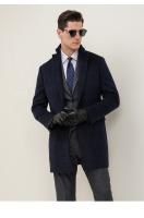 China Men's Retro Wool Blend Winter Long Coat Warm Loose Fit Blue Size 846-854 for sale
