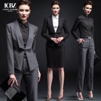 China Women Formal Business Suit 4 Piece Set Single Button Closure Polyester Cotton Sizes S to 10XL for sale