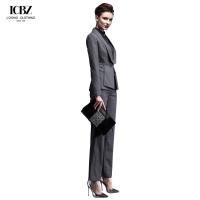 China Women Formal Business Suit 4 Piece Set Single Button Closure Polyester Cotton Sizes S to 10XL for sale