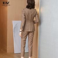 China Women Formal Business Suit 3 Piece Set Blazer Vest Pant Polyester Cotton Custom Sizes S-10XL for sale