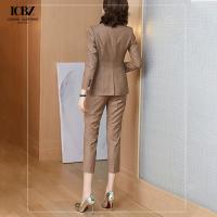 China Women Formal Business Suit 3 Piece Set Blazer Vest Pant Polyester Cotton Custom Sizes S-10XL for sale