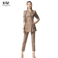 China Women Formal Business Suit 3 Piece Set Polyester Blazer Coat Shorts Office Wear S-10XL for sale