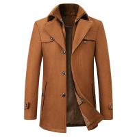 China Men's Garment Dyed Woolen Business Casual Suit Jacket Custom OEM Winter Coat 50pcs MOQ for sale