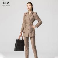 China Women Formal Business Suit 3 Piece Set Polyester Blazer Coat Shorts Office Wear S-10XL for sale