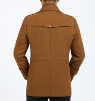 China Men's Garment Dyed Woolen Business Casual Suit Jacket Custom OEM Winter Coat 50pcs MOQ for sale