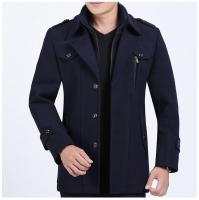 China Men's Garment Dyed Woolen Business Casual Suit Jacket Custom OEM Winter Coat 50pcs MOQ for sale