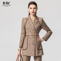 China Women Formal Business Suit 3 Piece Set Polyester Blazer Coat Shorts Office Wear S-10XL for sale