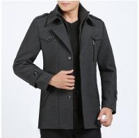 China Men's Garment Dyed Woolen Business Casual Suit Jacket Custom OEM Winter Coat 50pcs MOQ for sale