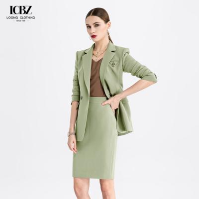 China Women Formal Business Suit Slim Fit Double Breasted Pants Suit Polyester Cotton Sizes S to 10XL for sale