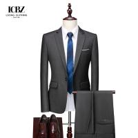 China Men's Slim Fit Formal Suit Pants Polyester Cotton Blend S to 10XL Custom for sale