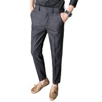 China Men's Slim Fit Formal Wedding Suit Pants Blazer Dress Pants with Zipper Fly Waist 32-40 for sale