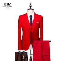 China Men's Slim Fit Formal Suit Pants Polyester Cotton Blend S to 10XL Custom for sale