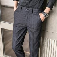 China Men's Slim Fit Formal Wedding Suit Pants Blazer Dress Pants with Zipper Fly Waist 32-40 for sale