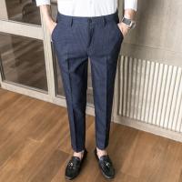 China Men's Slim Fit Formal Wedding Suit Pants Blazer Dress Pants with Zipper Fly Waist 32-40 for sale