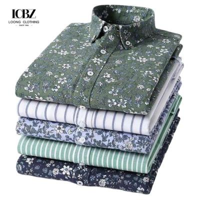 China Breathable Casual Oxford Men's Shirt XXL-10XL Custom Logo Polyester Cotton for sale
