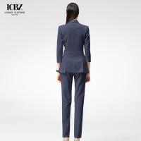 China Customized Women's Suit Two-piece Set with Single Button Closure and Polyester Fabric for sale