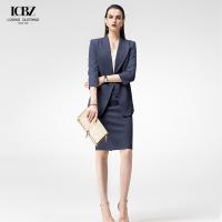 China Customized Women's Suit Two-piece Set with Single Button Closure and Polyester Fabric for sale