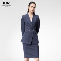 China Customized Women's Suit Two-piece Set with Single Button Closure and Polyester Fabric for sale
