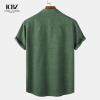 China Men's Big and Tall Long Sleeve Dress Shirt Cotton Linen Blend Sizes XXL to 10XL for sale