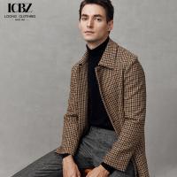China Custom Business Casual Men Wool Blend Overcoat Double Sided Lapel Coat Sizes S to 3XL for sale