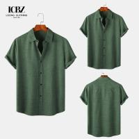 China Men's Big and Tall Long Sleeve Dress Shirt Cotton Linen Blend Sizes XXL to 10XL for sale