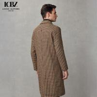 China Custom Business Casual Men Wool Blend Overcoat Double Sided Lapel Coat Sizes S to 3XL for sale