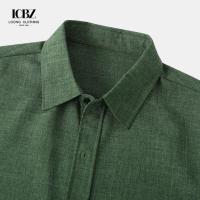 China Men's Big and Tall Long Sleeve Dress Shirt Cotton Linen Blend Sizes XXL to 10XL for sale