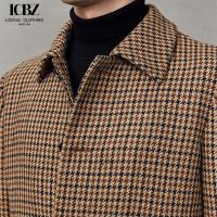 China Custom Business Casual Men Wool Blend Overcoat Double Sided Lapel Coat Sizes S to 3XL for sale