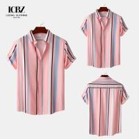 China Men's Viscose Printed Hawaiian Shirt 100% Cotton Summer Beach Wear Size up to 10XL for sale