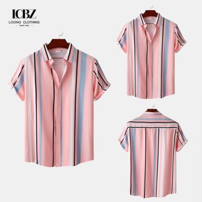 China Men's Viscose Printed Hawaiian Shirt 100% Cotton Summer Beach Wear Size up to 10XL for sale