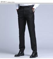 China Men's Slim Fit Stripe Business Formal Pants Cotton Polyester Plain Dyed Office Trousers Size M to 8XL for sale