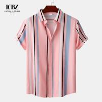 China Men's Viscose Printed Hawaiian Shirt 100% Cotton Summer Beach Wear Size up to 10XL for sale