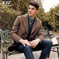 China Custom Business Suit Men Wool Blend Double Breasted Blazer S-3XL Custom Logo for sale