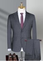 China Regular Length Woolen Slim Fit Single Breasted Men's Suit 2 Piece Set for sale