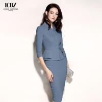 China Women Formal Business Suit Two Pieces Skirt Set Polyester Cotton S to 10XL Custom Logo for sale