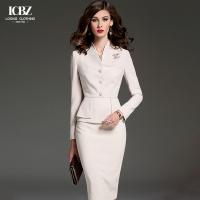 China Women Formal Business Suit Two Pieces Skirt Set Polyester Cotton S to 10XL Custom Logo for sale
