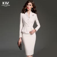 China Women Formal Business Suit Two Pieces Skirt Set Polyester Cotton S to 10XL Custom Logo for sale