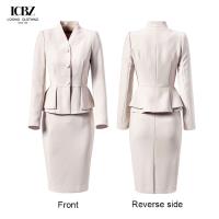 China Women Formal Business Suit Two Pieces Skirt Set Polyester Cotton S to 10XL Custom Logo for sale