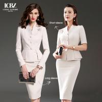 China Women Formal Business Suit Two Pieces Skirt Set Polyester Cotton S to 10XL Custom Logo for sale
