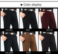China LCBZ Winter Corduroy Men's Trousers Stretch Windproof Warm Closure Type Drawstring for sale