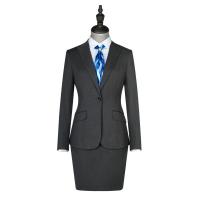 China Ladies Business Office Formal Skirt Suit Set 2 Piece Blazer and Skirt 1000 Pcs for sale