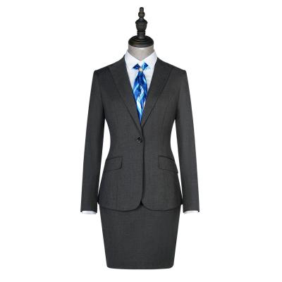 China Ladies Business Office Formal Skirt Suit Set 2 Piece Blazer and Skirt 1000 Pcs for sale