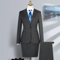 China Ladies Business Office Formal Skirt Suit Set 2 Piece Blazer and Skirt 1000 Pcs for sale