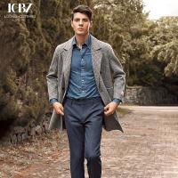 China Custom Business Casual Woolen Overcoat for Men Double Breasted Sizes S to 3XL for sale