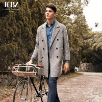 China Custom Business Casual Woolen Overcoat for Men Double Breasted Sizes S to 3XL for sale