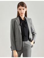 China Professional Slim Fit Ladies Blazer Office Suit Windproof Fabric Sizes S-XXL for sale
