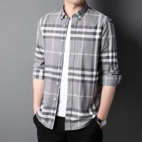 China Button Down Collar 100% Cotton Oxford Men's Long Sleeve Plaid Shirt Autumn Size M to XXXL for sale