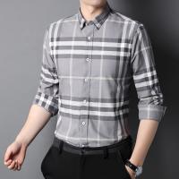 China Button Down Collar 100% Cotton Oxford Men's Long Sleeve Plaid Shirt Autumn Size M to XXXL for sale